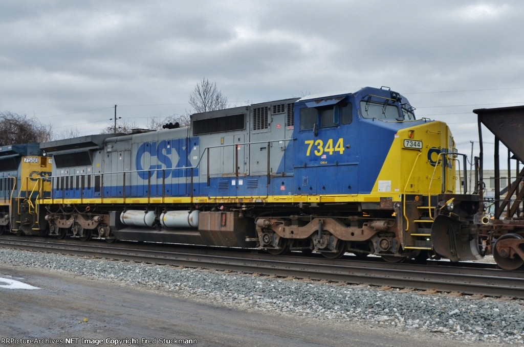 CSX 7344 the ex Con is in the back seat of the cruiser.